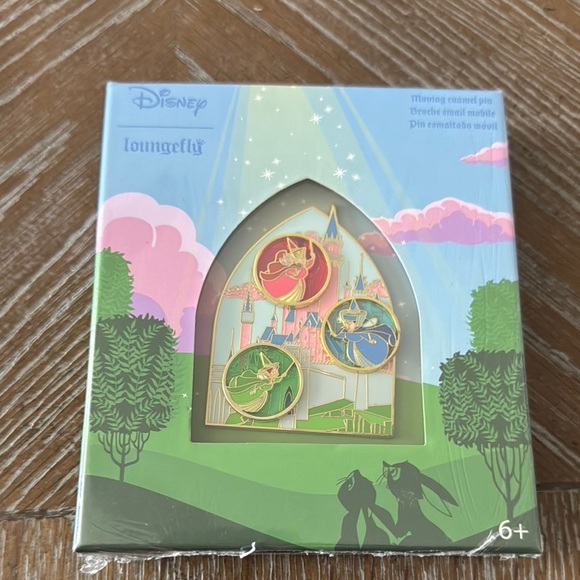 Disney | Other | Disney Loungefly Enamel Pin Set Red Blue Green Gold ...